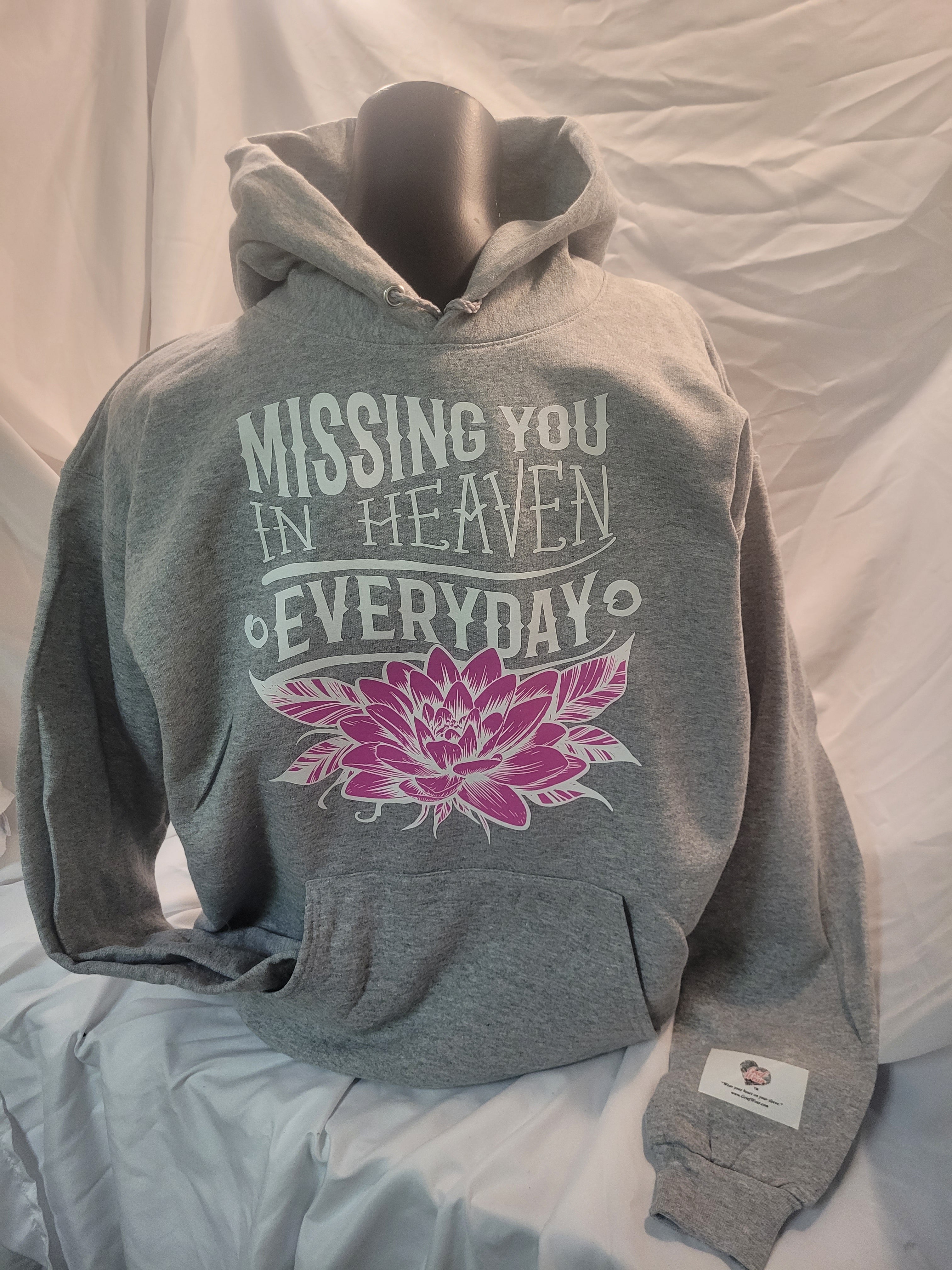 "Missing You in Heaven Everyday" Hoodie – Grief Wear | Wear Your Heart ...
