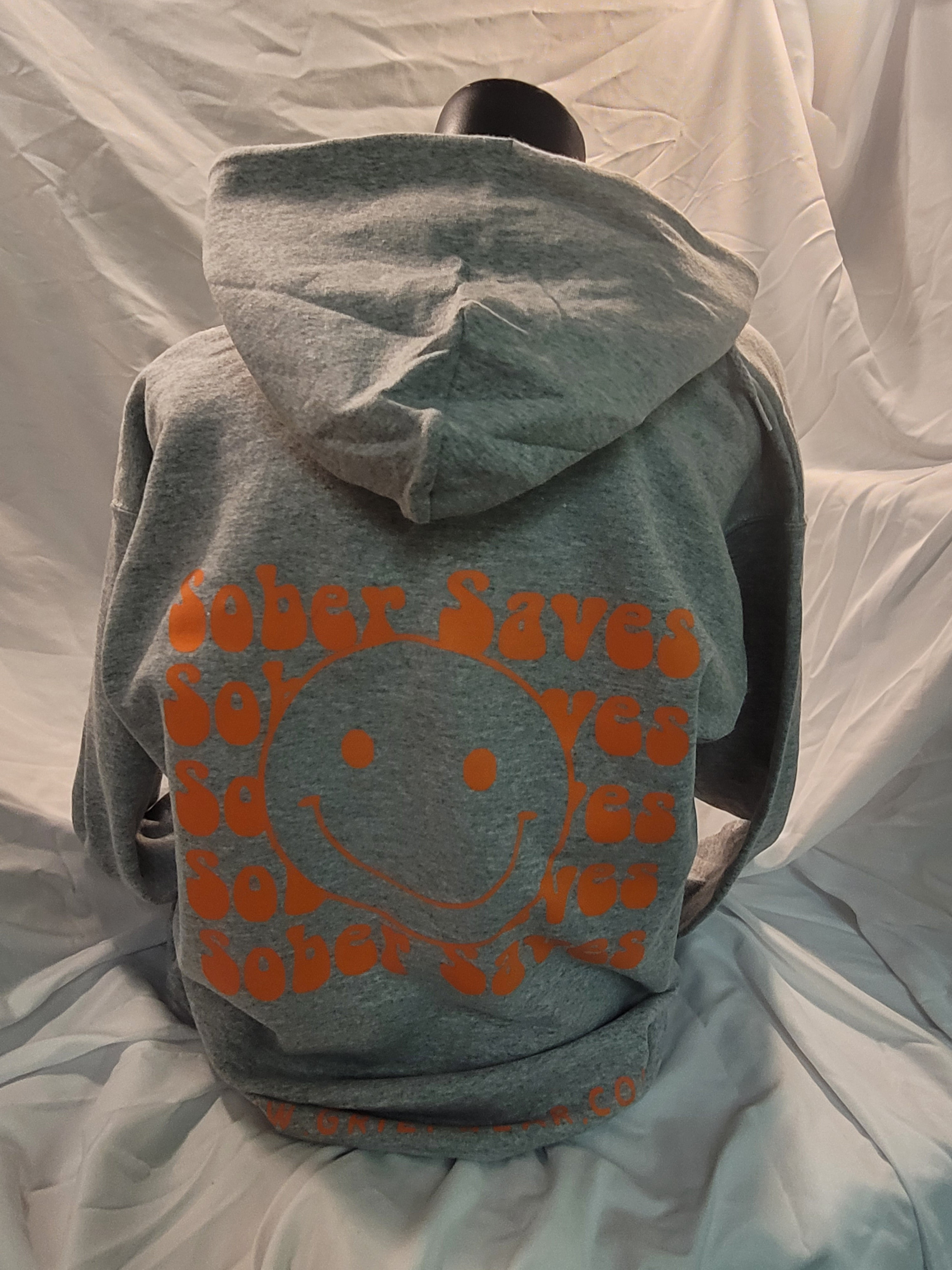 "Sober Saves" Hoodie – Grief Wear | Wear Your Heart on Your Sleeve